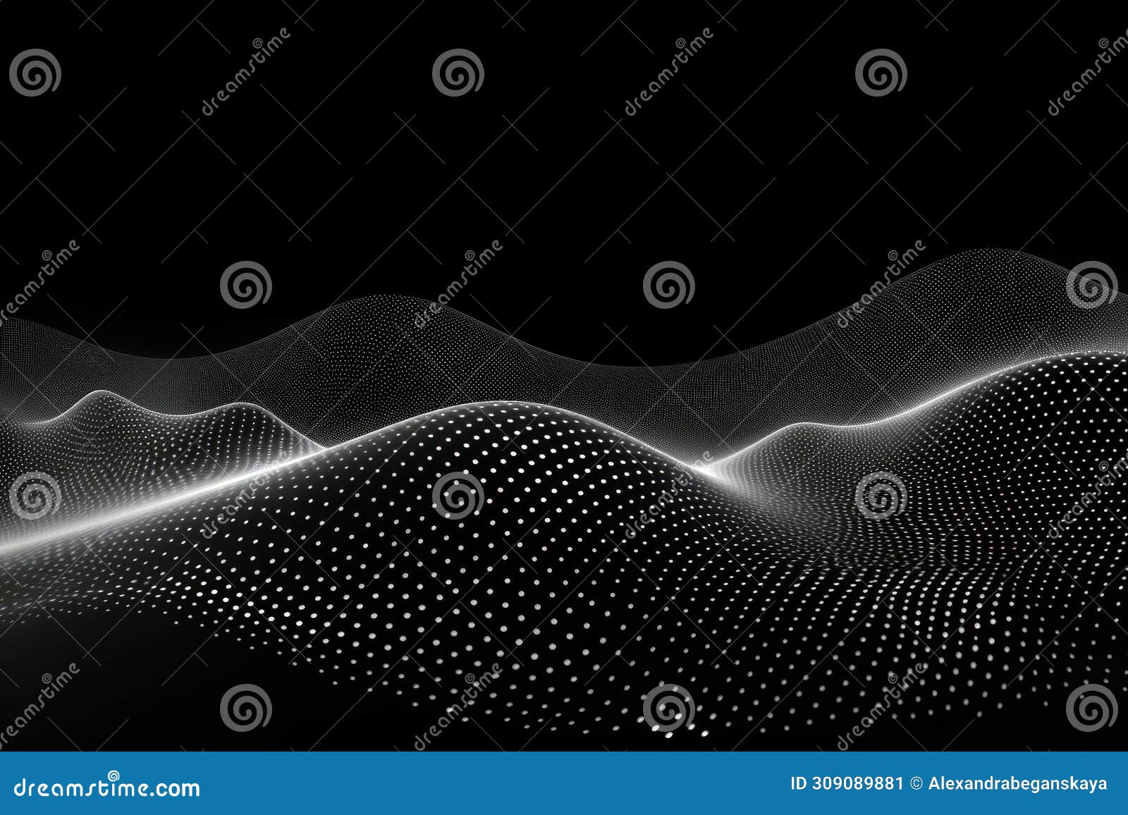 Abstract White Particle Background Flow Wave with Stock Illustration ...