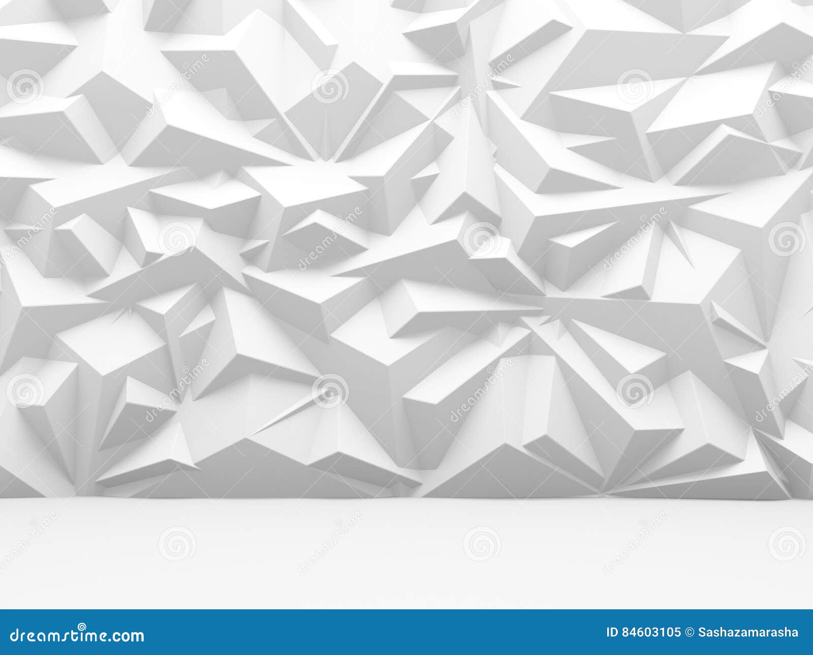 Abstract White Polygon Pattern Wall Architecture Background Stock ...