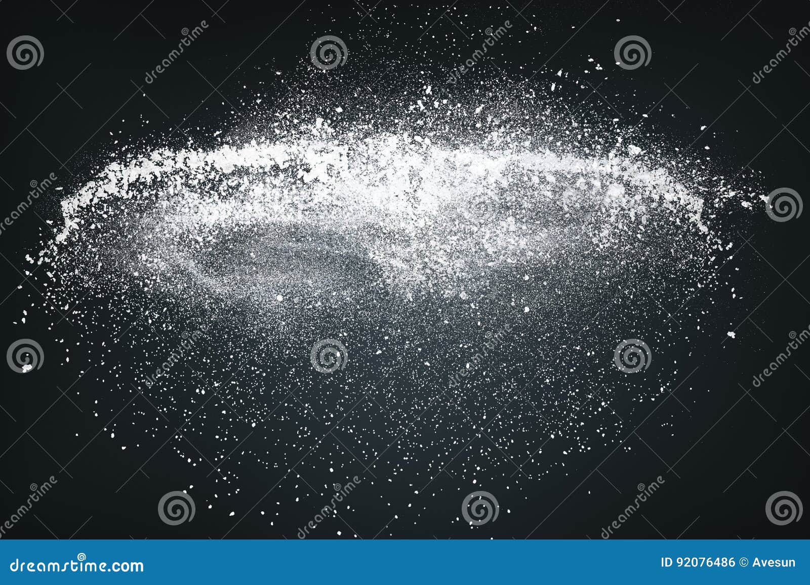 Abstract White Powder Against Dark Background Stock Photo - Image of ...