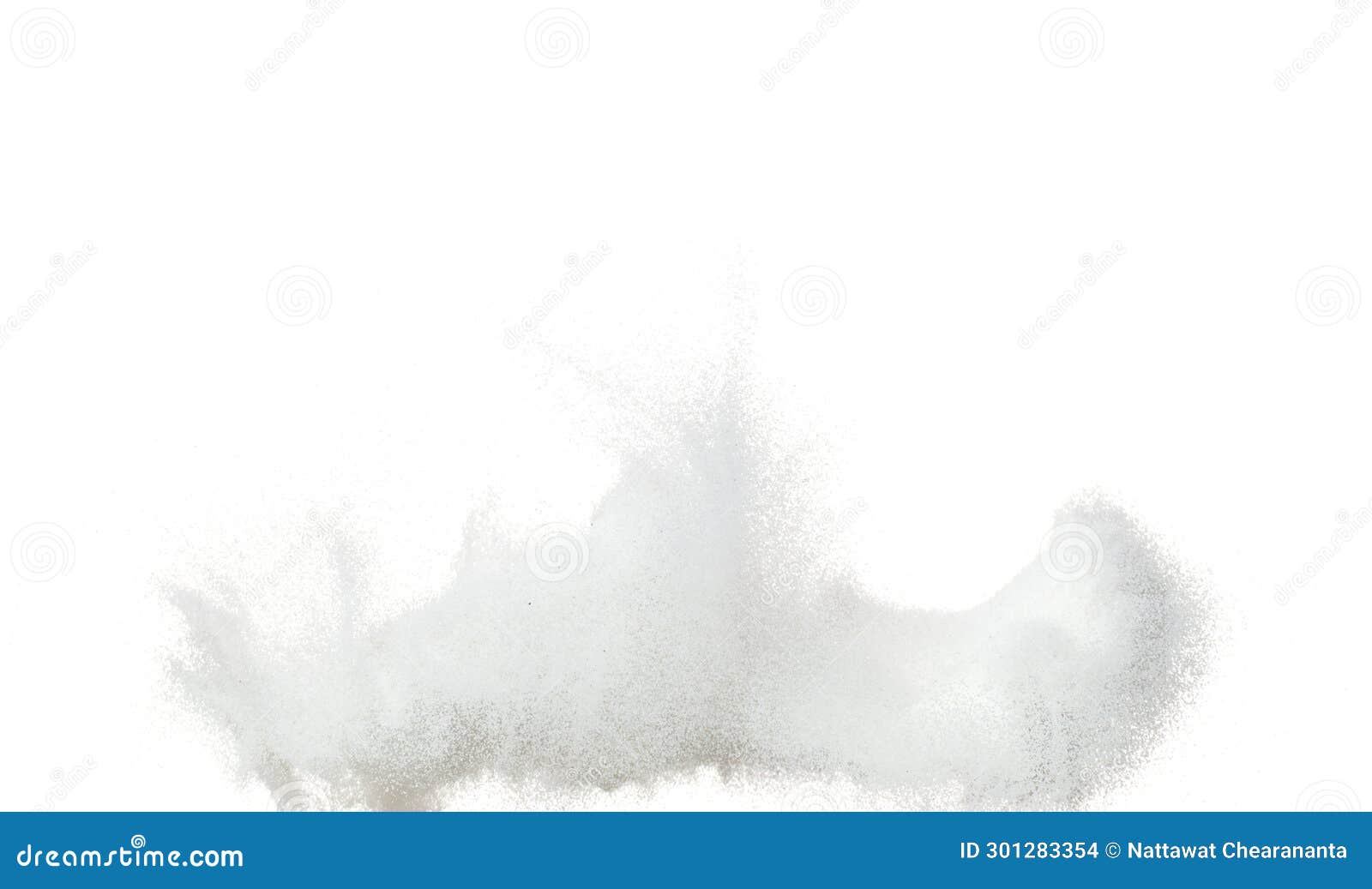 Abstract White Powder Explosion in Air. Freeze Motion of White Paint ...