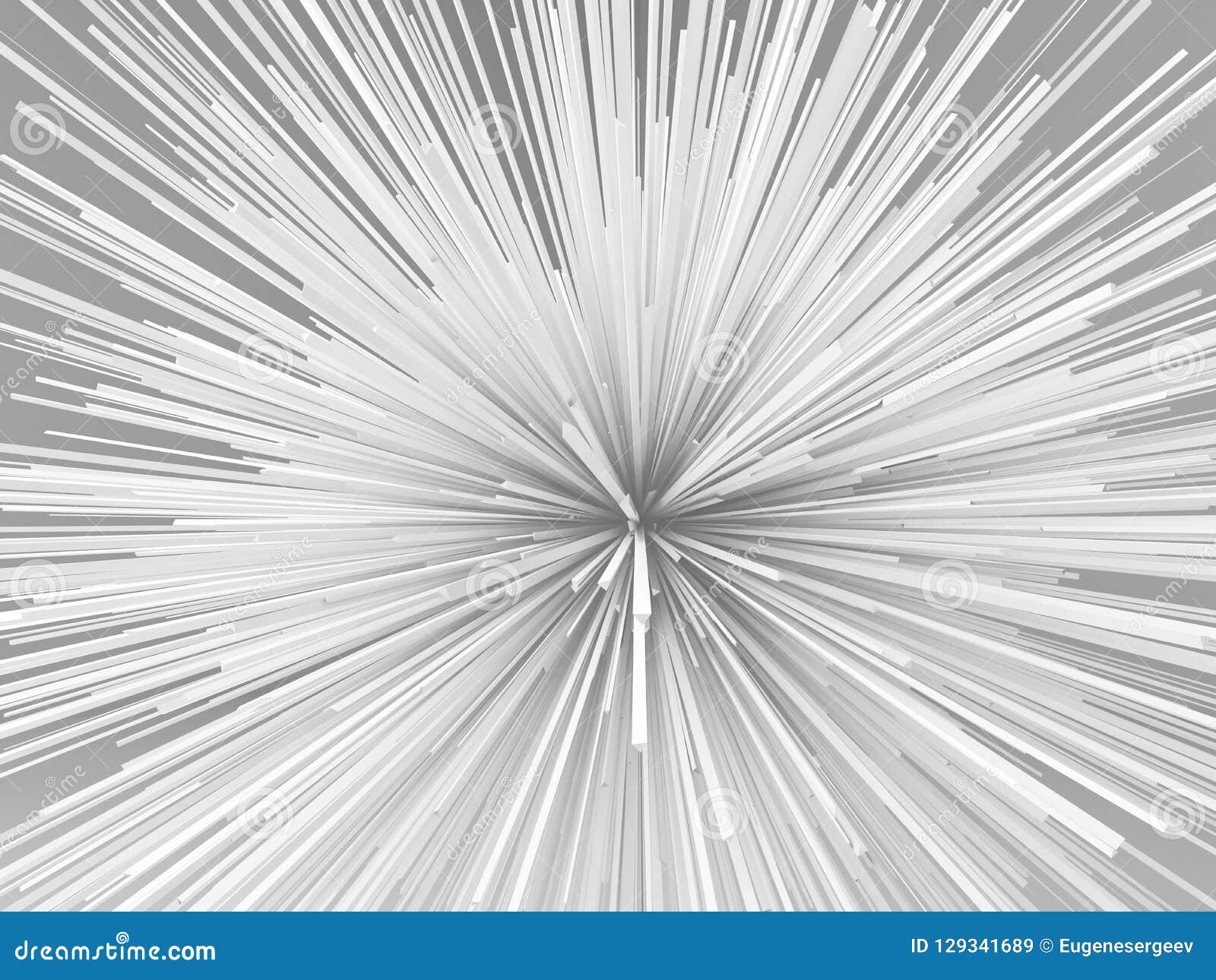 Abstract White Radial Explosion Pattern. 3d Stock Illustration ...