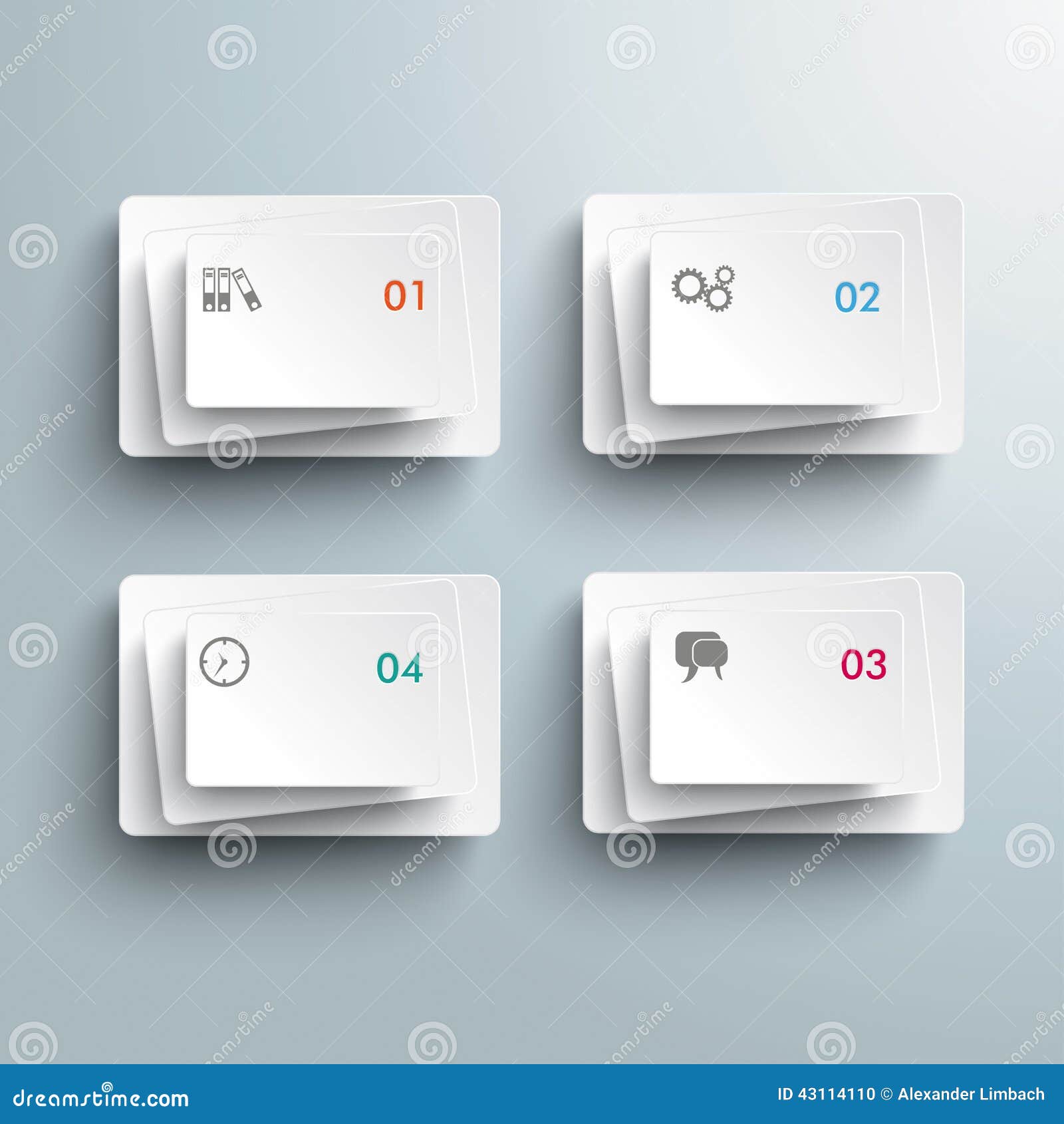 Abstract White Rectangles Infographic Stock Vector - Illustration of ...