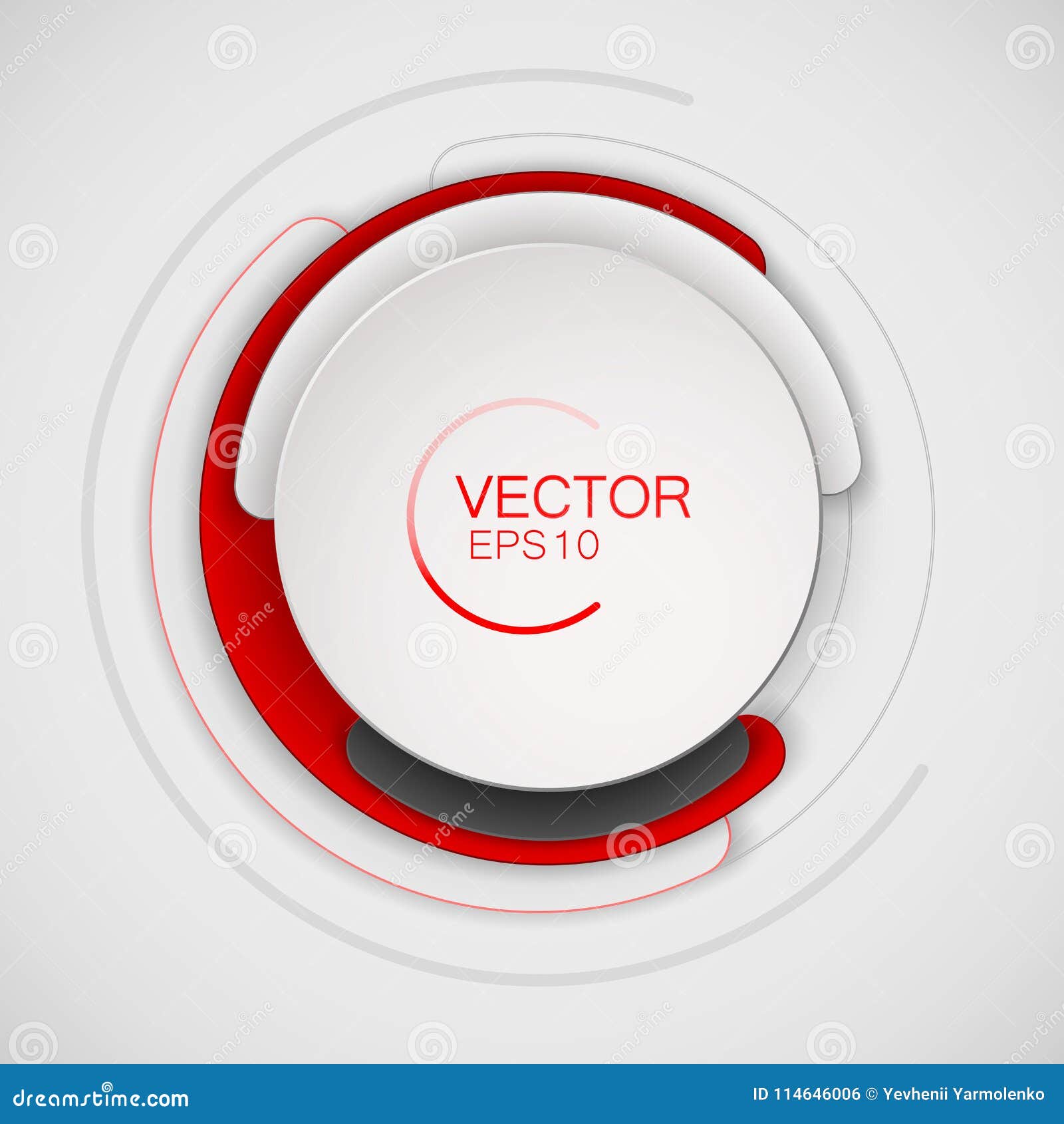 Abstract White and Red Circle for Banner Design. Circular Banner for ...