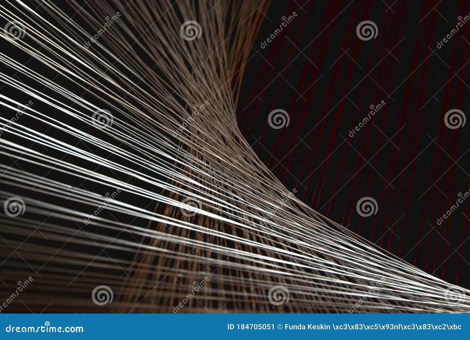 Abstract White and Red Geometric Lines - String Art Stock Image - Image ...