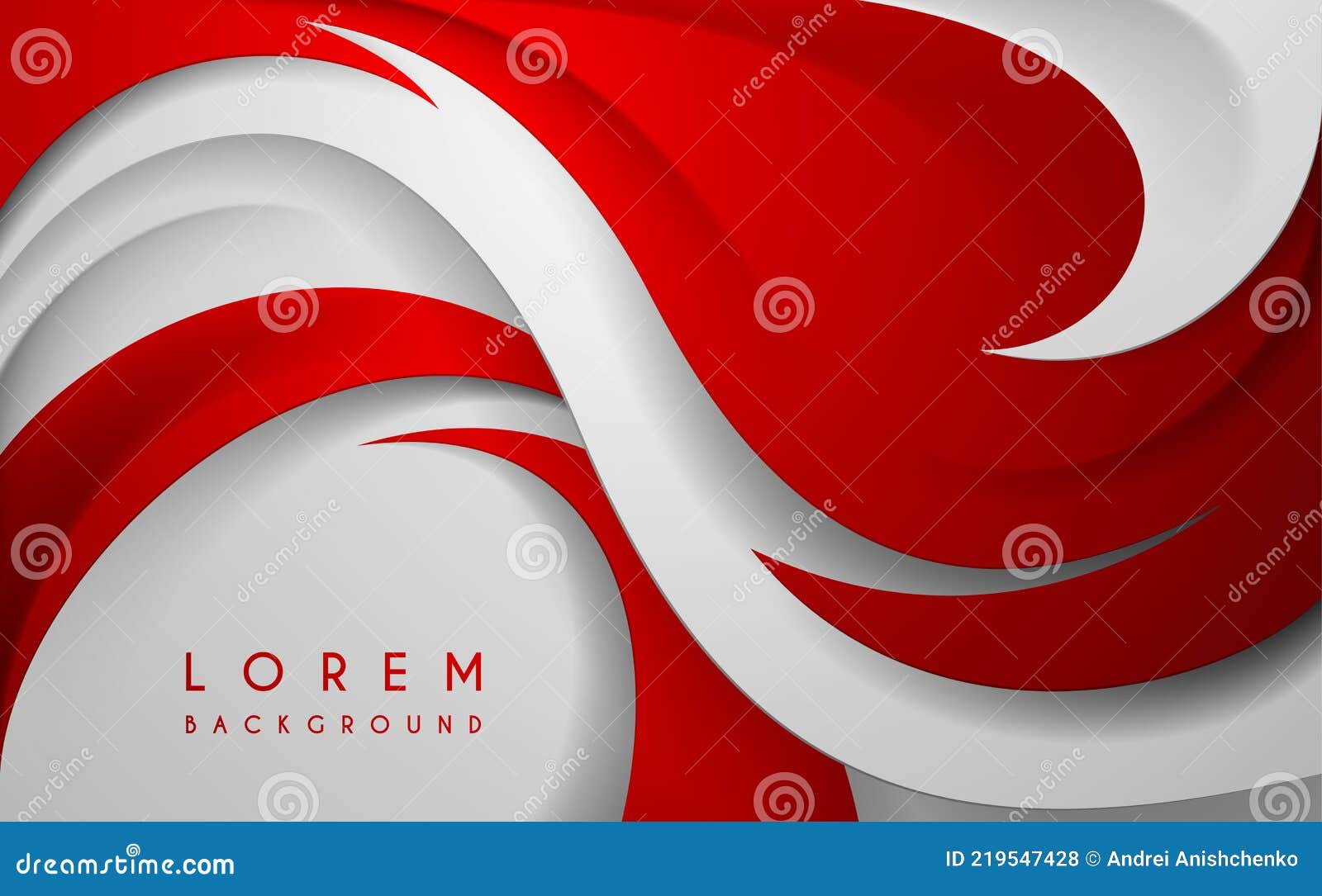 Abstract White and Red Geometric Shapes Background Stock Vector ...