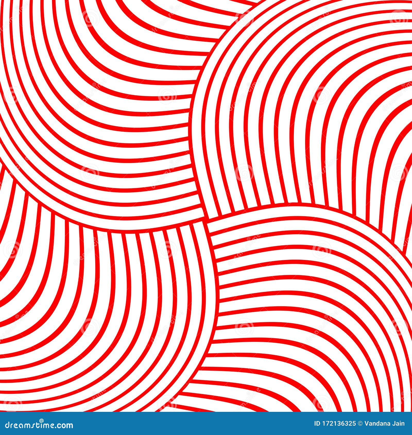 Abstract White and Red Stripes.hypnosis Spiral.Seamless Black and White ...