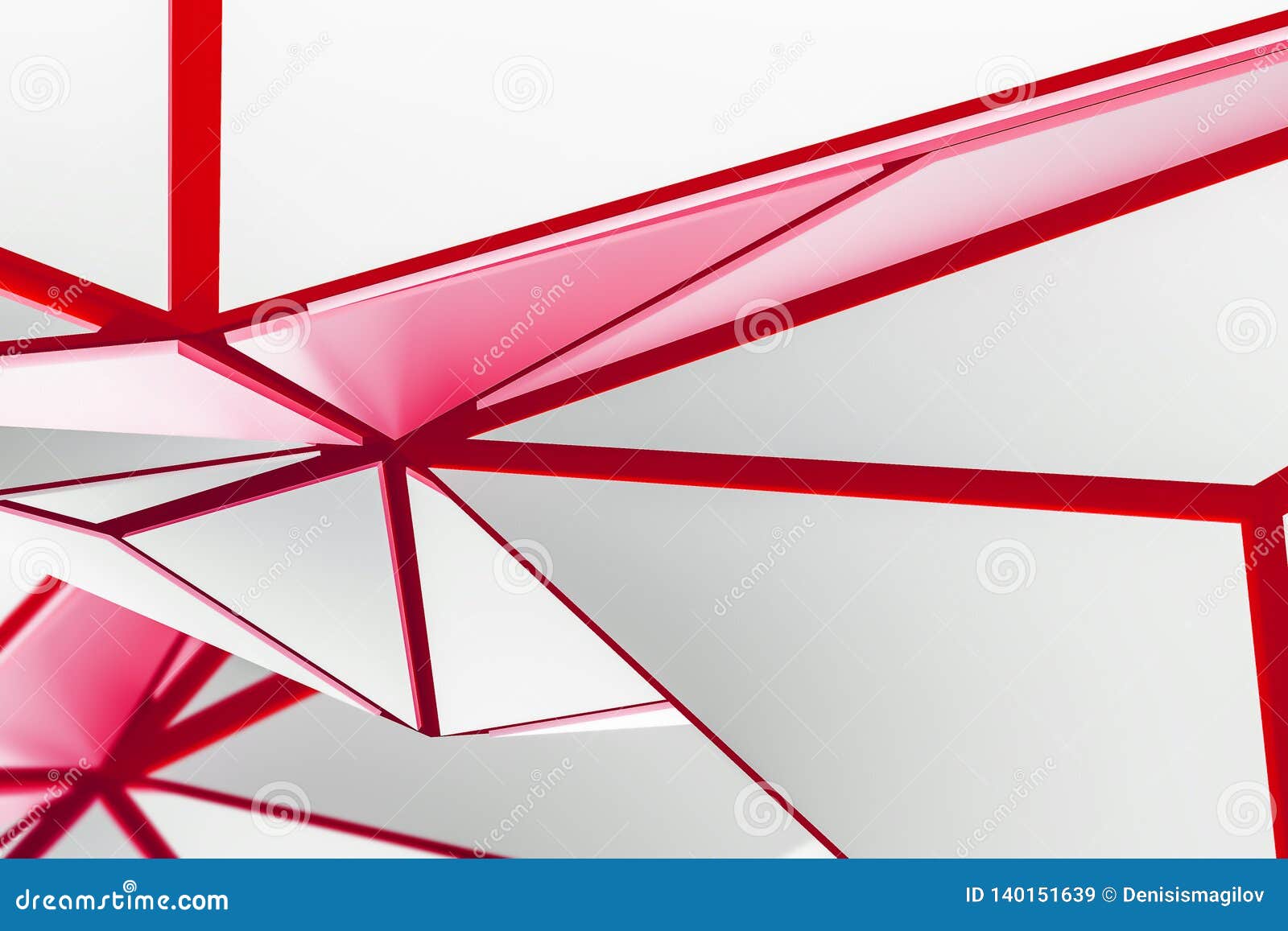Abstract White and Red Triangular Pattern Stock Illustration ...