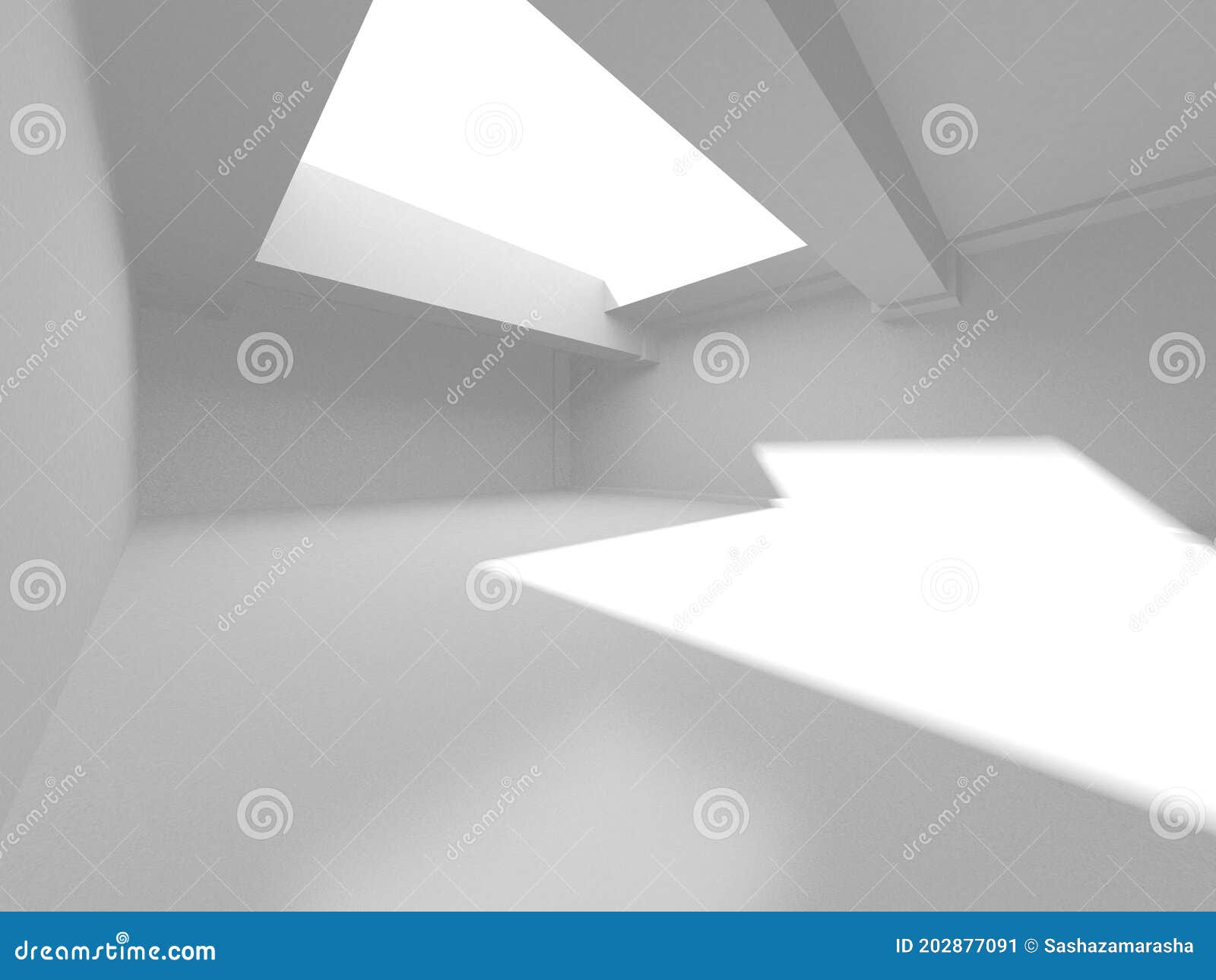 Abstract White Room Architecture Design Concept Stock Illustration ...