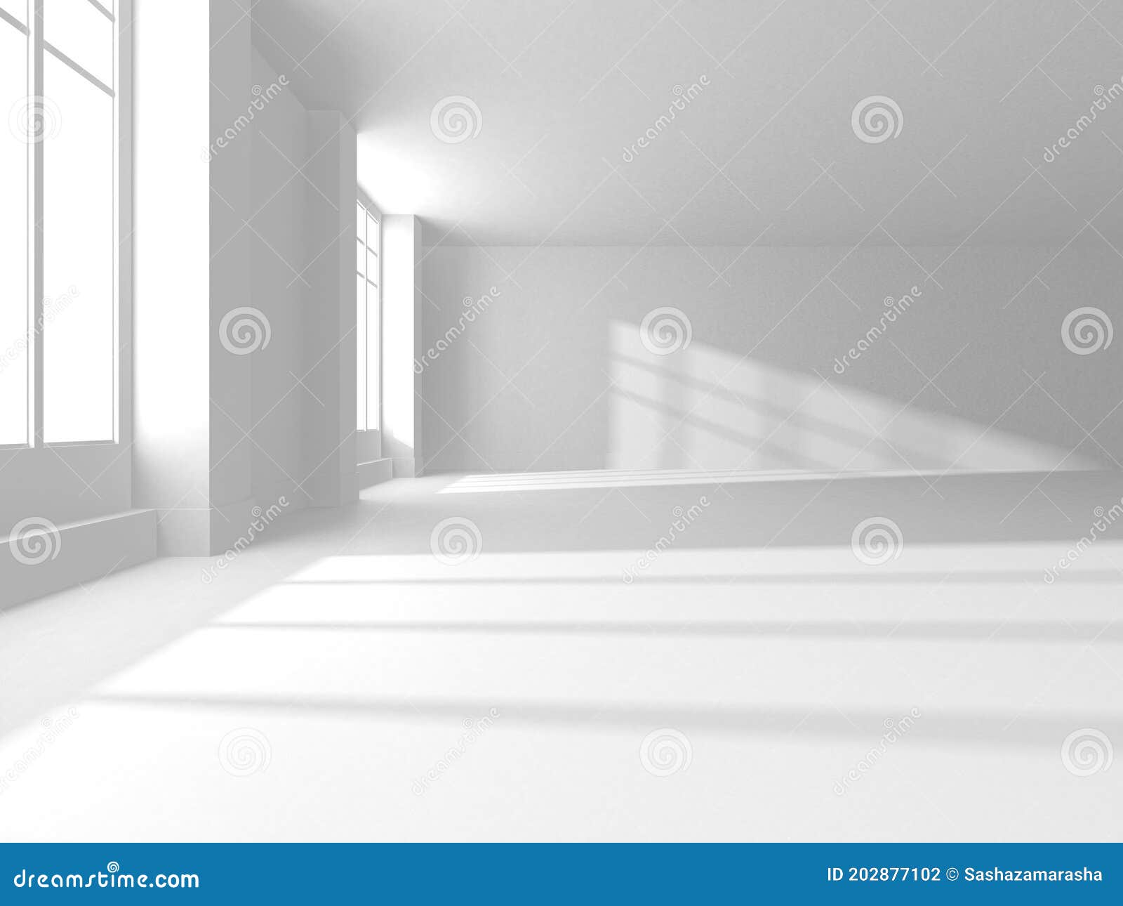 Abstract White Room Architecture Design Concept Stock Illustration ...