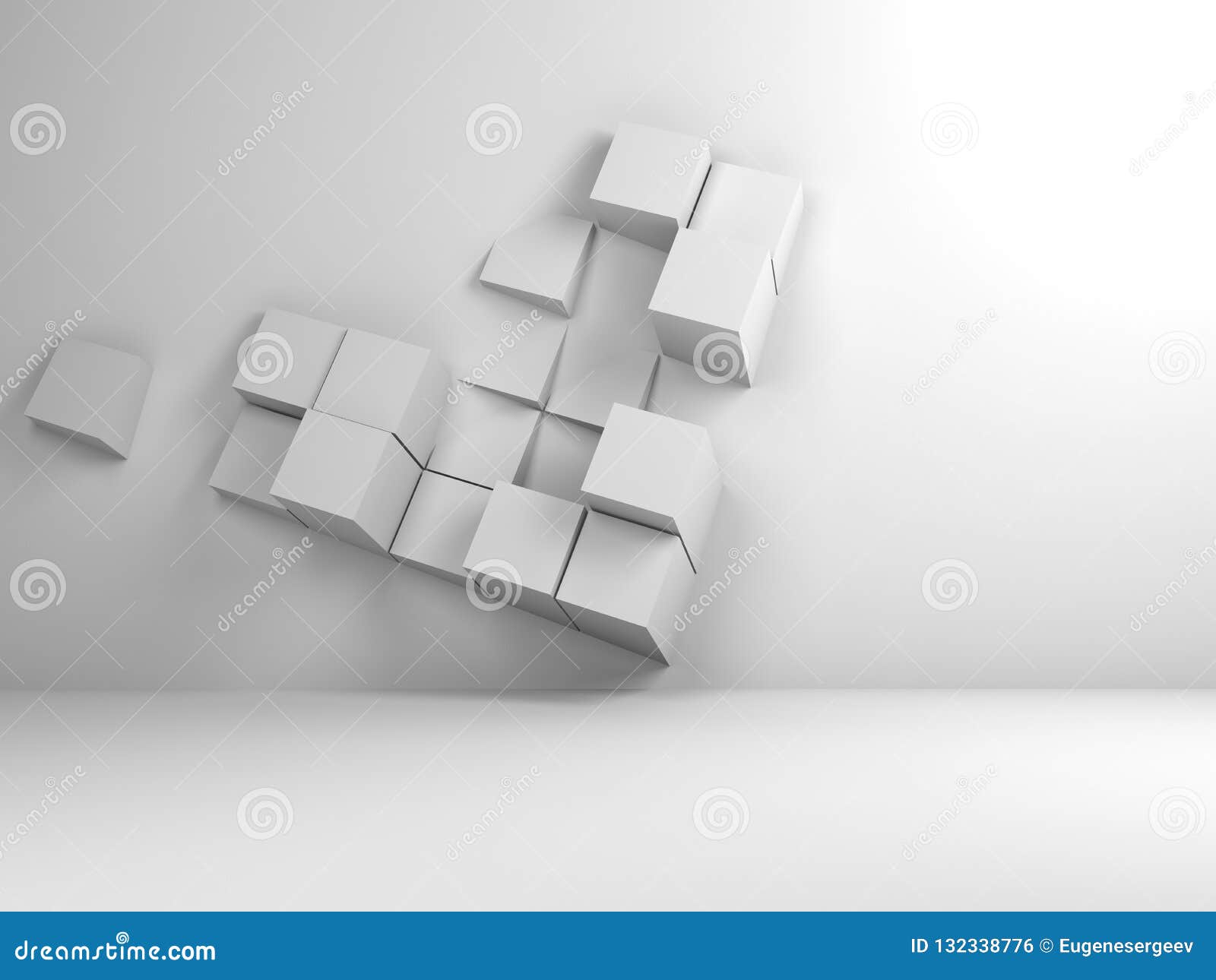 Abstract White Room Interior Background 3 D Stock Illustration ...