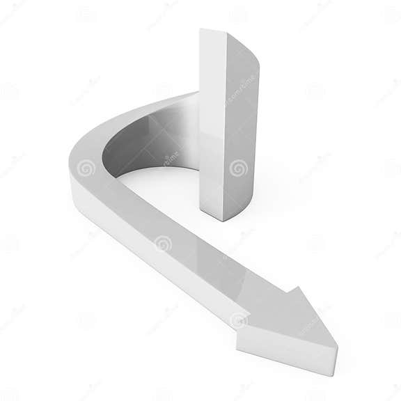 Abstract White Round Cycled Arrow Stock Illustration - Illustration of ...