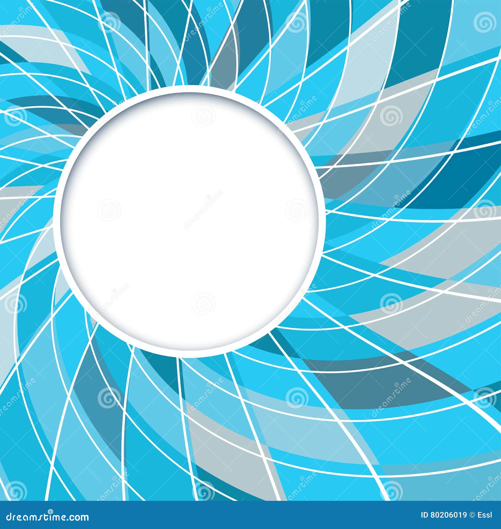 Abstract White Round Shape with Digital Blue and Grey Pattern Stock ...