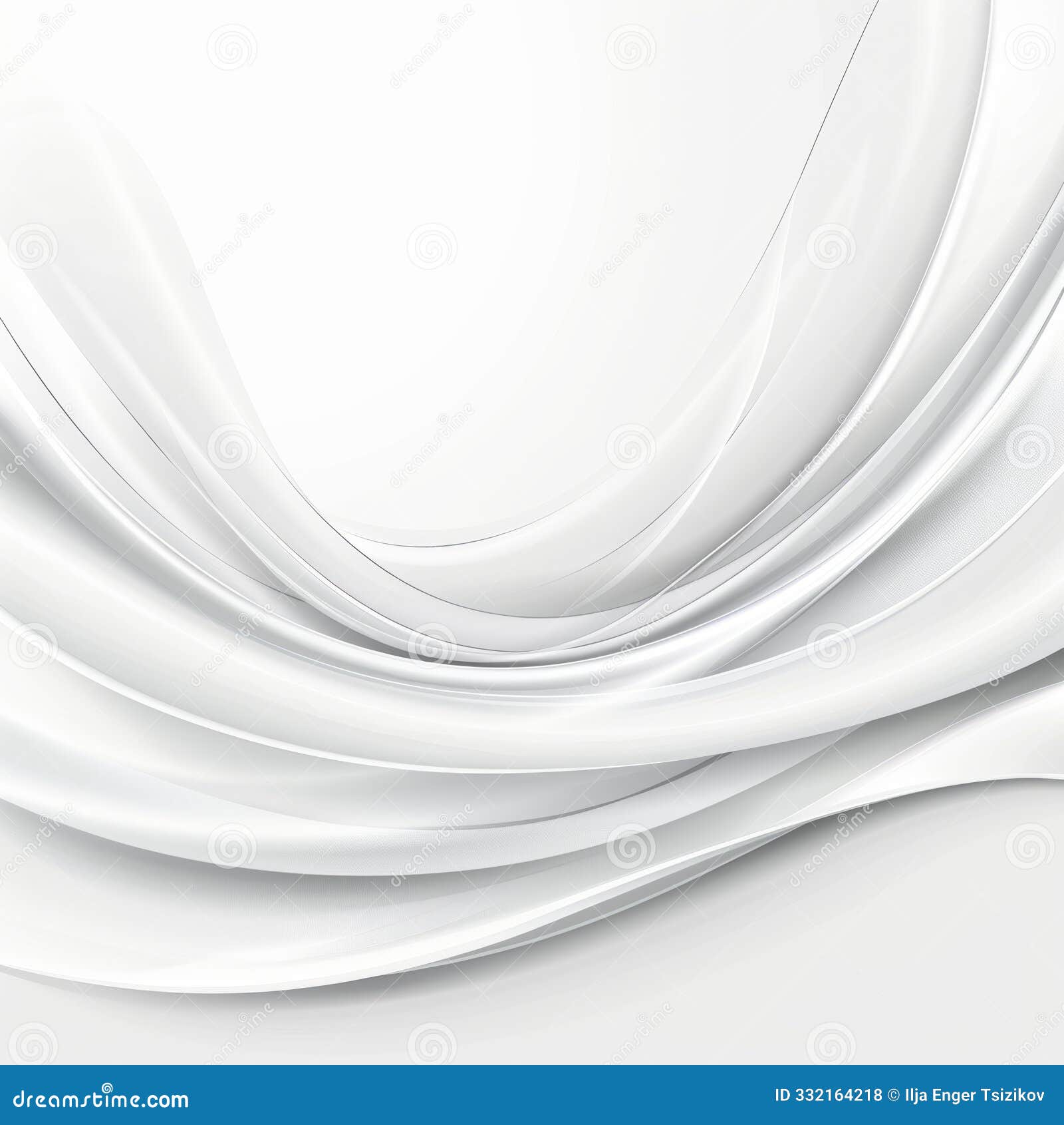 Abstract White Seamless Smooth Wave Flow, Wavy Light Background, Cloth ...