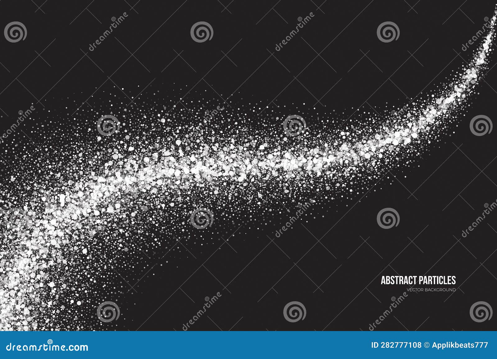 Abstract White Shimmer Round Particles Vector Background Stock Photo ...