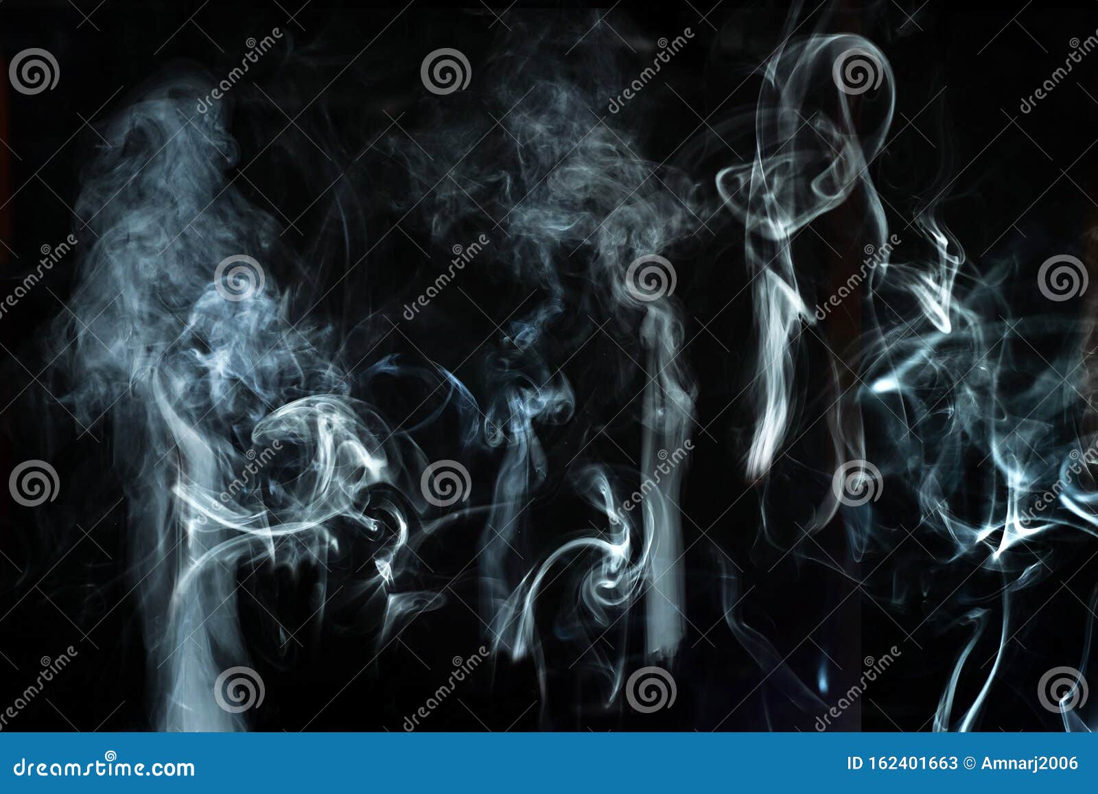 Abstract White Smoke Effect Isolated on Black Stock Image - Image of ...
