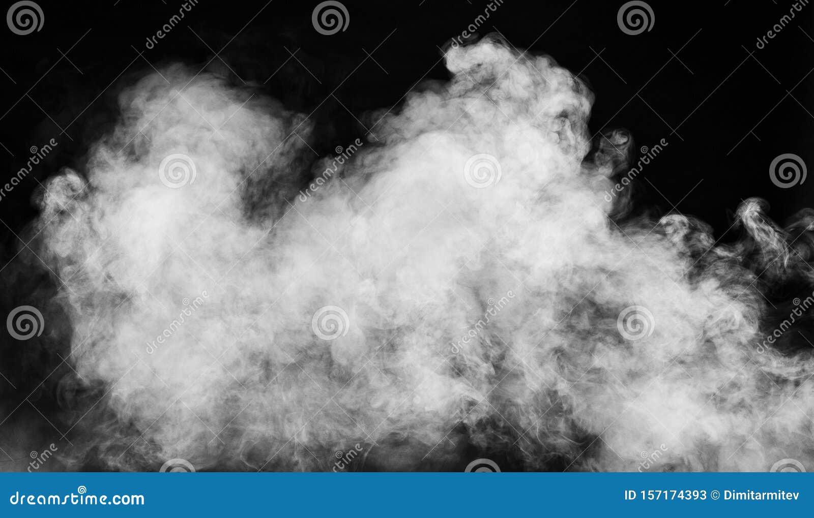 Abstract White Smoke Isolated Black Background Stock Image - Image of ...