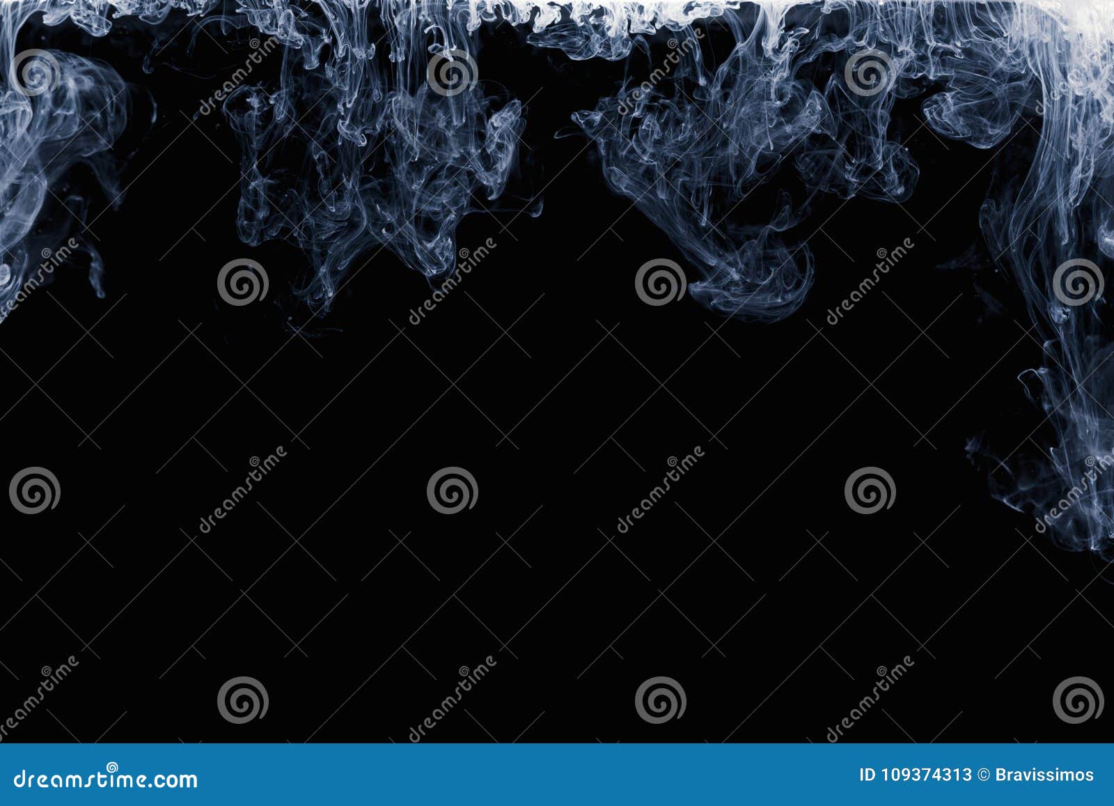 Abstract of White Smoke Pattern on a Black Background. Stock Image ...