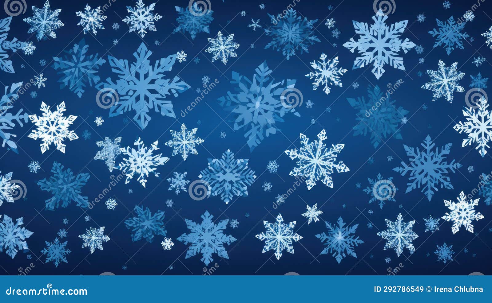 Abstract White Snowflakes on a Blue Background Stock Illustration ...
