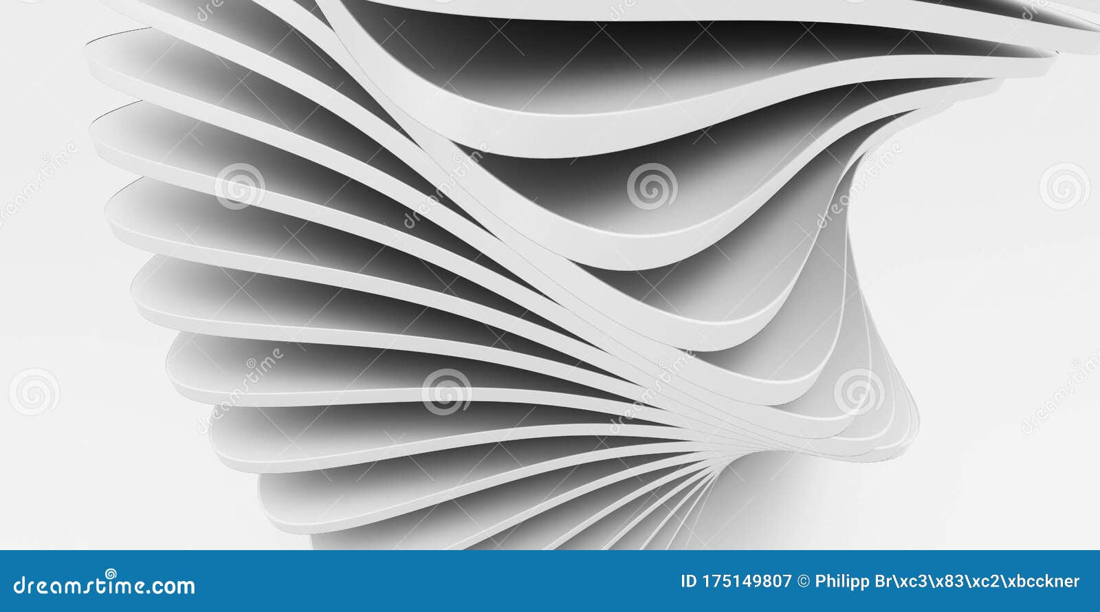 Abstract White Space Architecture,perspective of Future Design Building ...