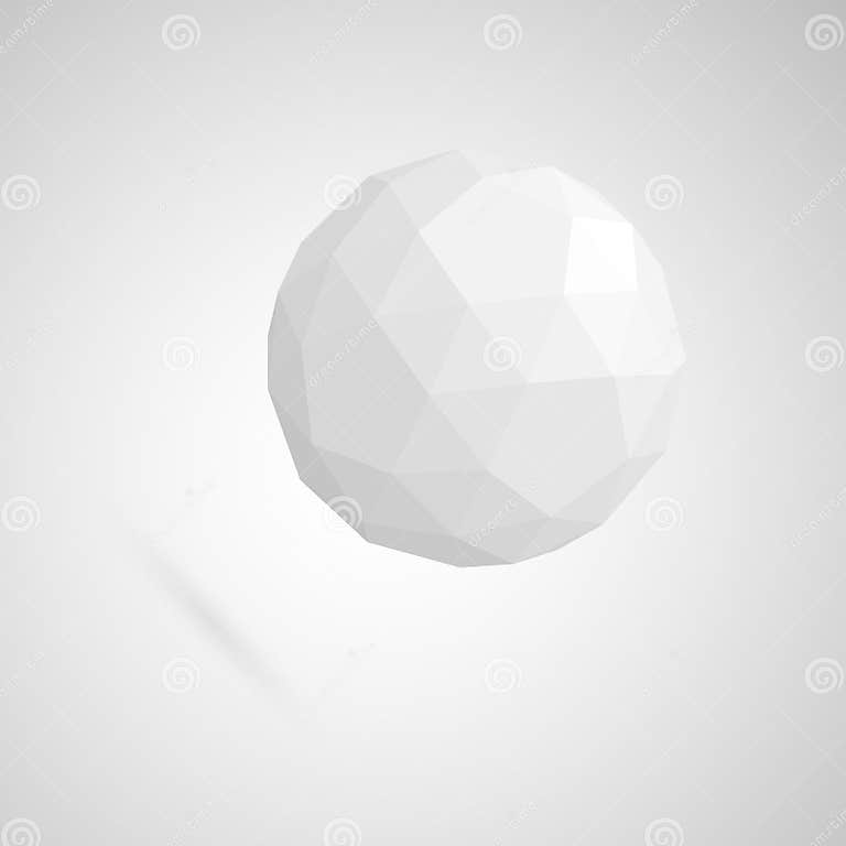 Abstract White Sphere Made of Geometric Shapes Stock Vector ...