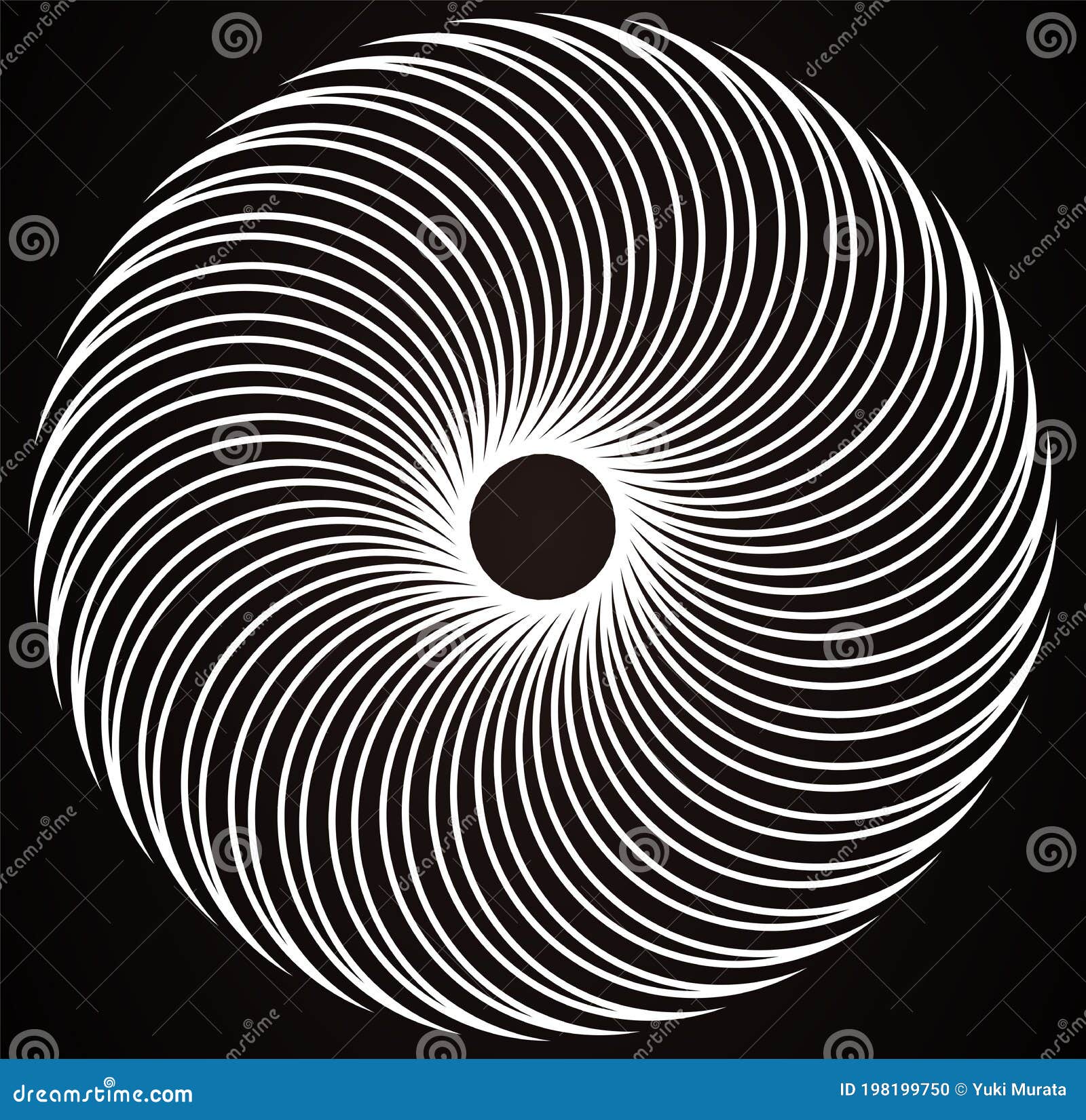 Abstract White Spiral Element Stock Vector - Illustration of vortex ...