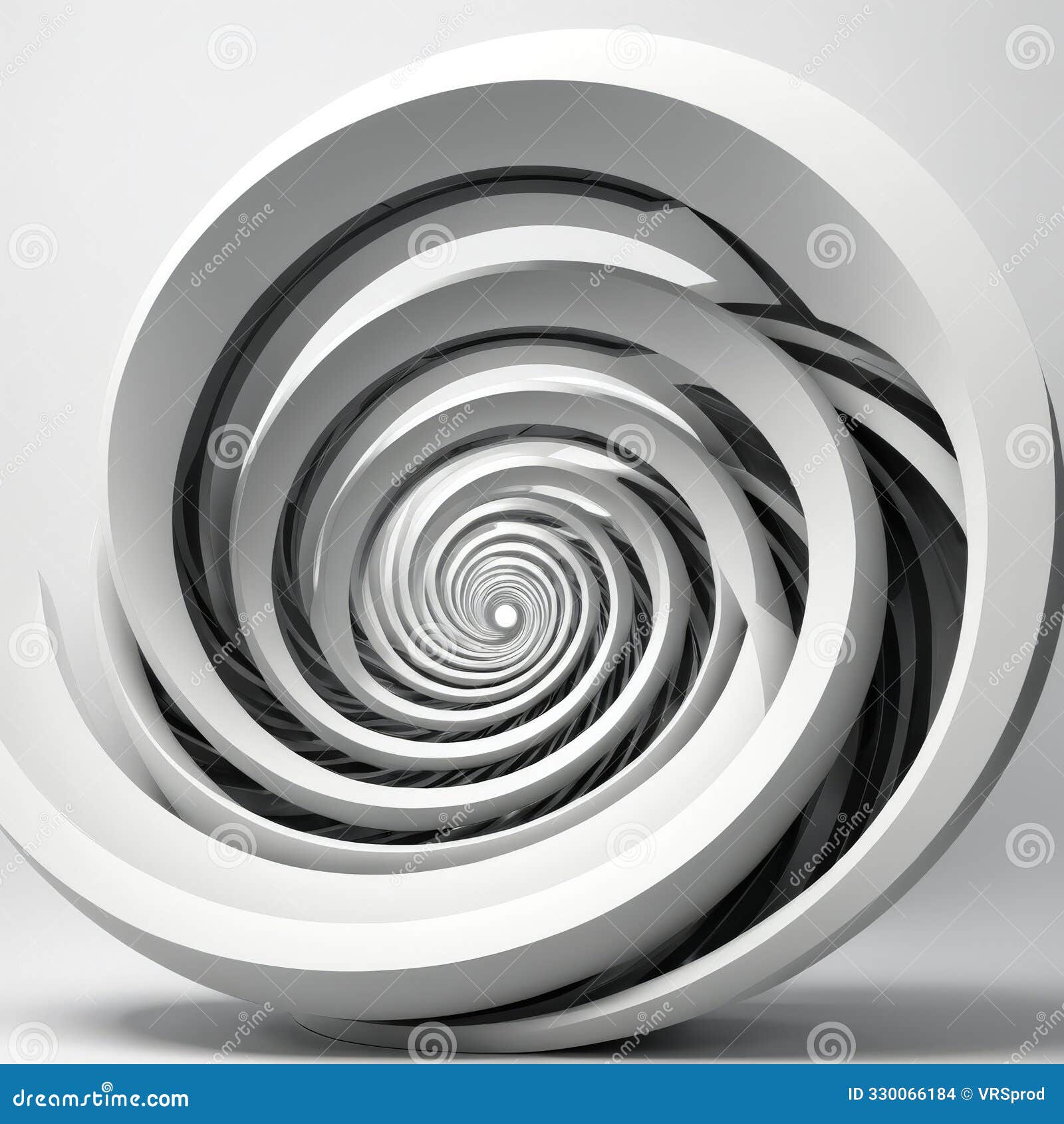 Abstract White Spiral Structure in a Modern Design Stock Illustration ...