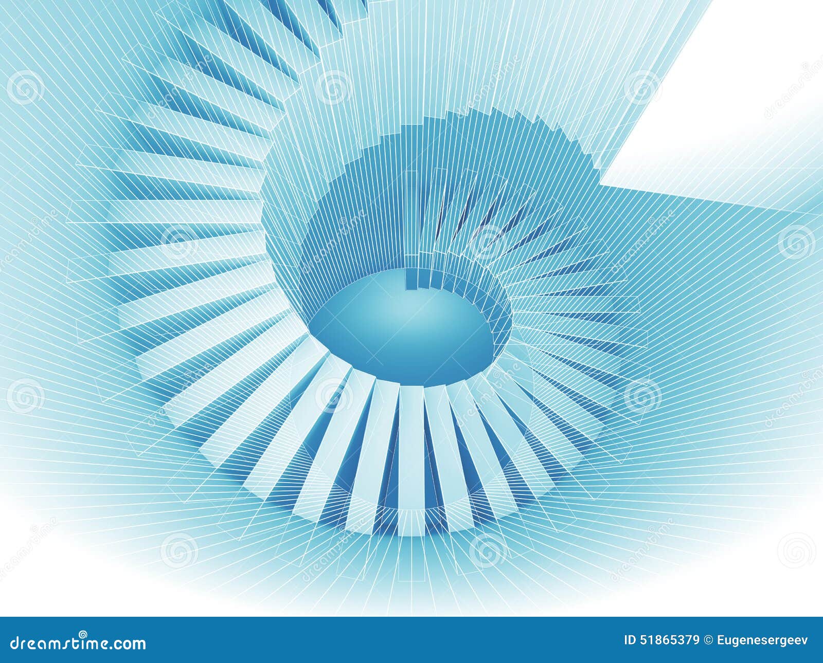 Abstract White Spiral Structure Perspective Stock Illustration ...