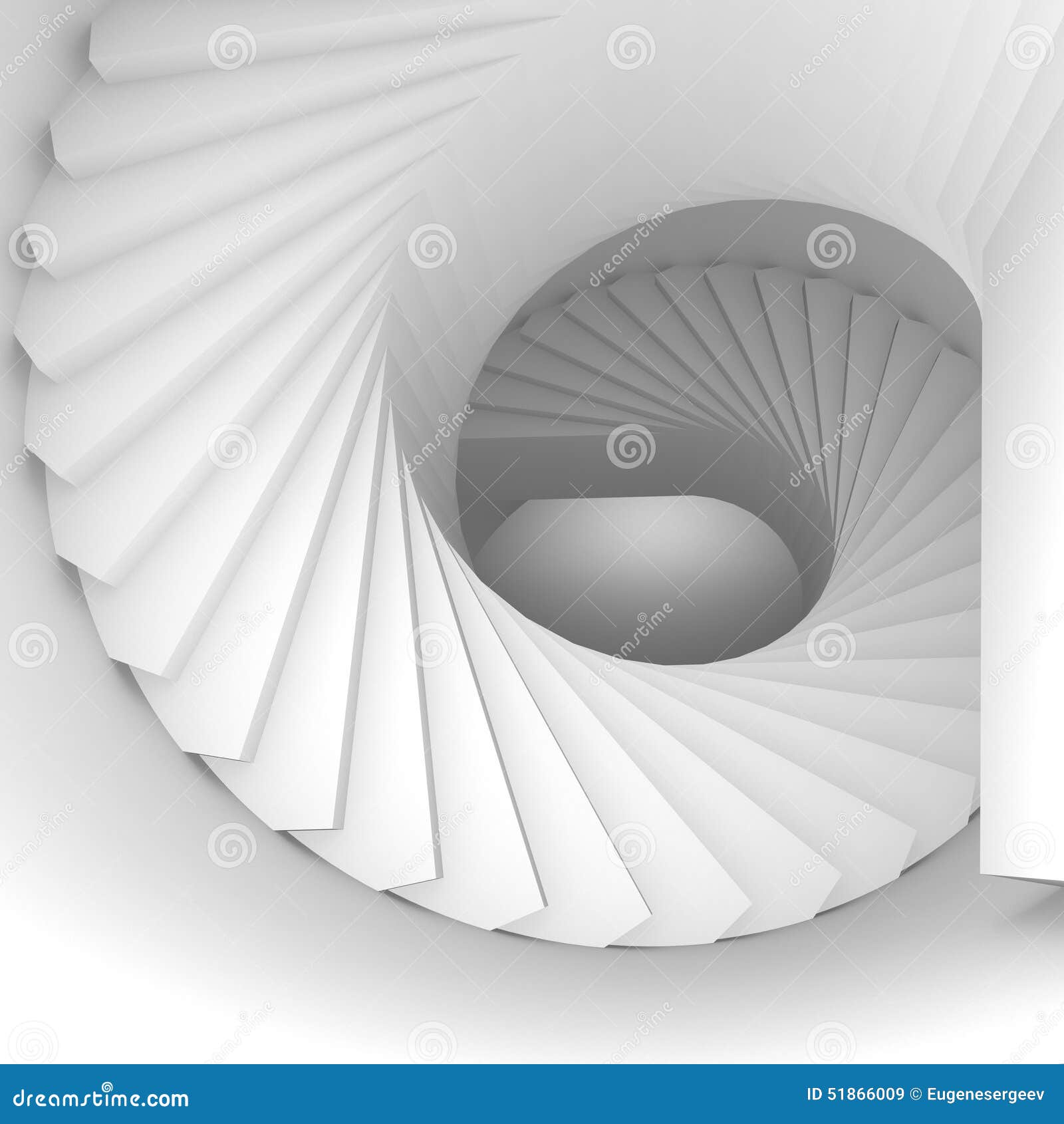 Abstract White Spiral Structure Perspective Stock Illustration ...