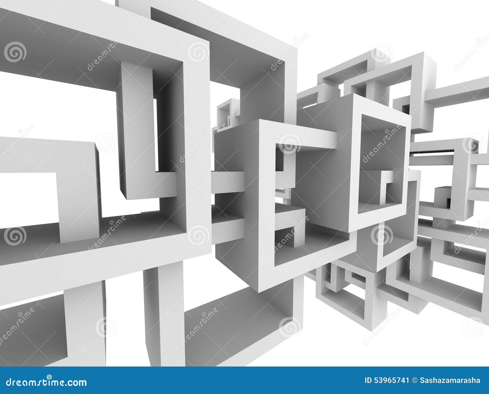 Abstract White Square Shapes Design Background Stock Illustration ...