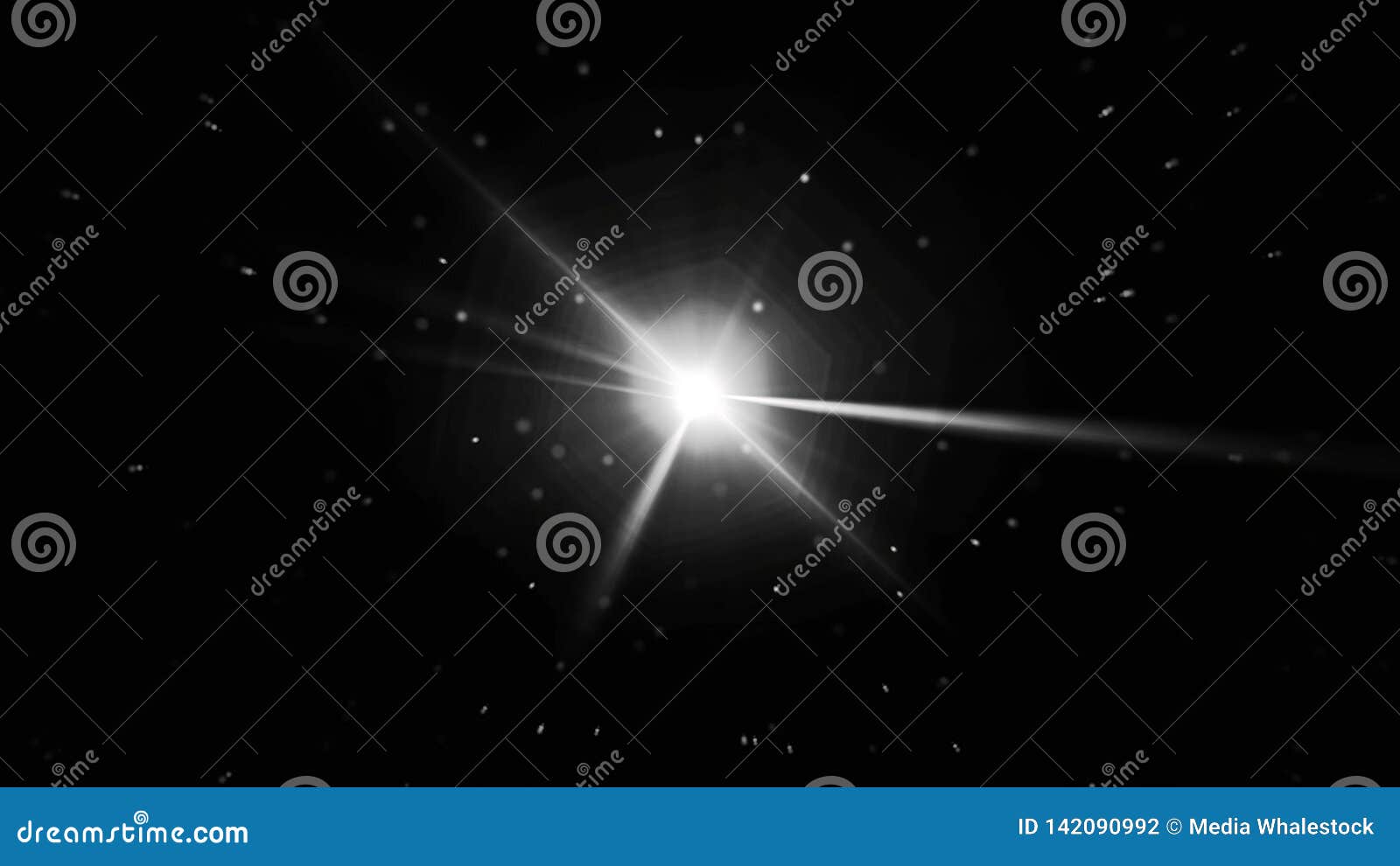 Abstract White Star Rays Rotating Intermittently With Many Small ...