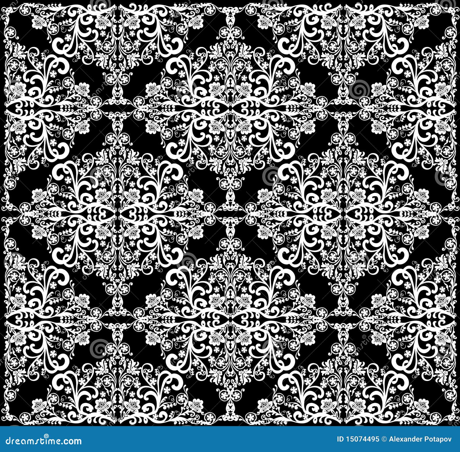Abstract White Symmetrical Square Pattern Stock Vector - Illustration ...