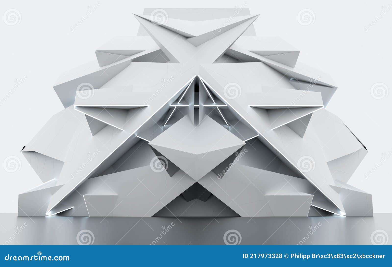 Abstract White Technology Concept Geometric Polygon Shape Architecture ...