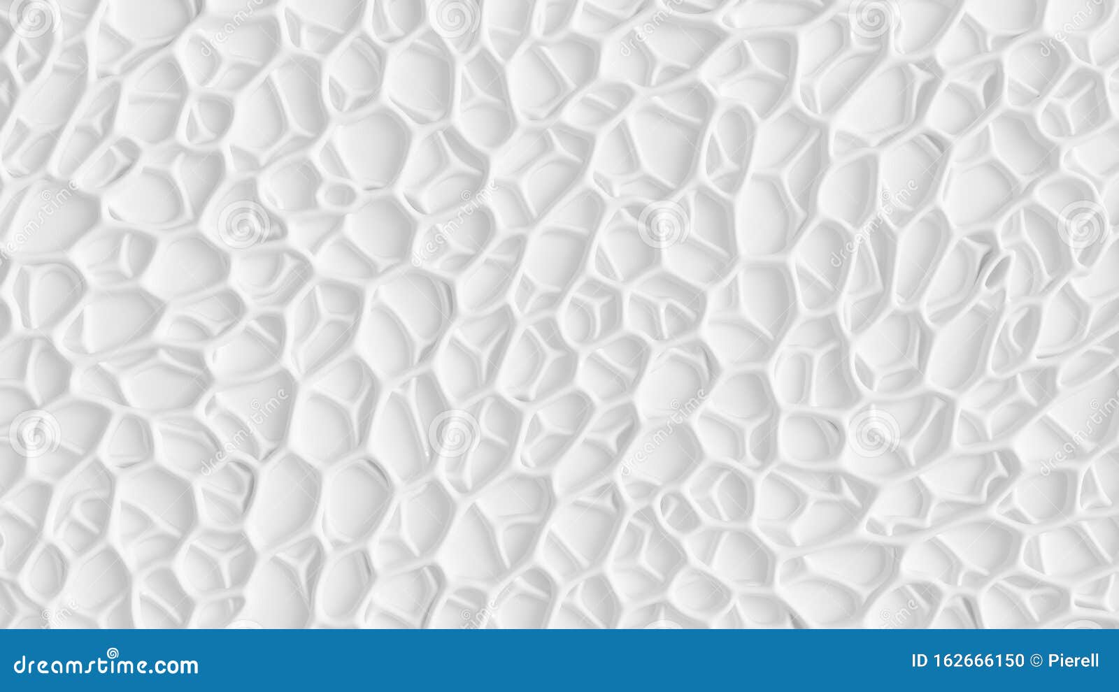 Abstract White Texture with Cells of Different Shapes. 3D Illustration ...