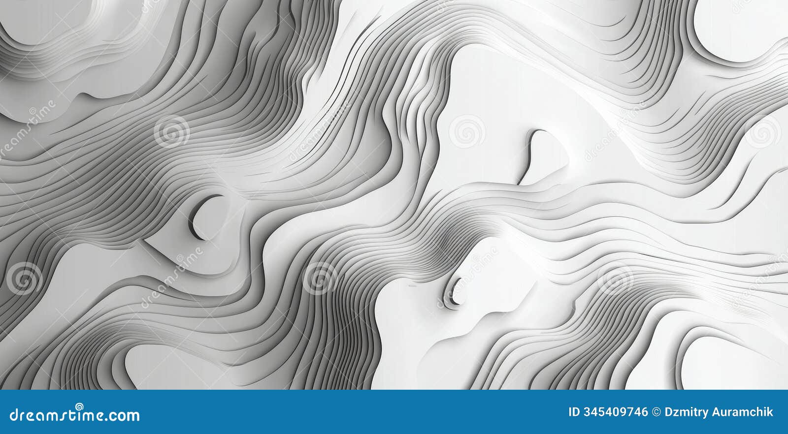 Abstract White Topographic Map Pattern with White Wave Paper ...