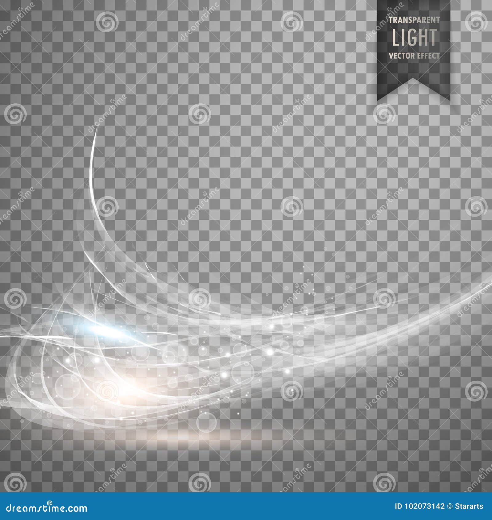 Abstract White Transparent Light Effect Background Stock Vector ...