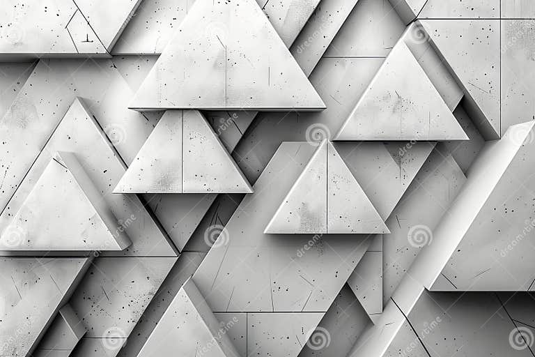 Abstract White Triangles Background with a Grey Color, in the Style of ...