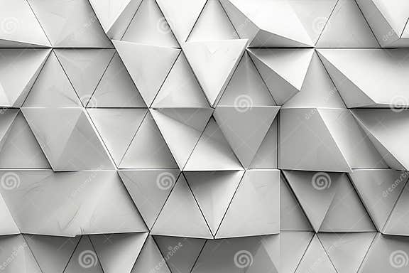 Abstract White Triangles Background with a Grey Color, in the Style of ...
