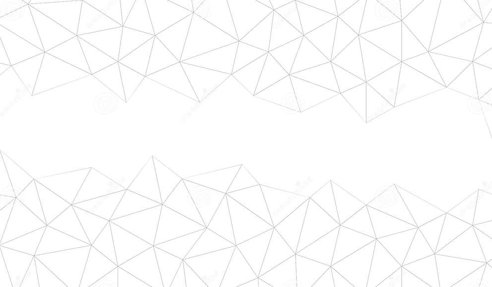 Abstract White Triangular Shape, Geometric Polygon Pattern, Network ...
