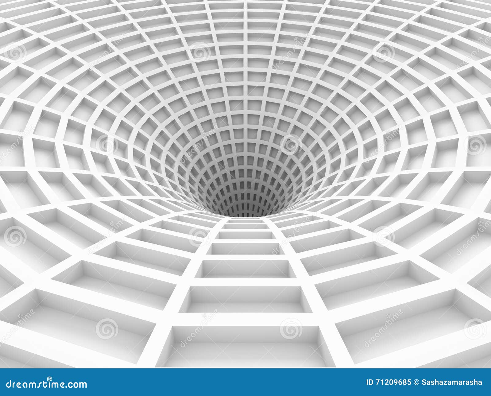 Abstract White Tunnel 3d Background Stock Image - Image of cable ...