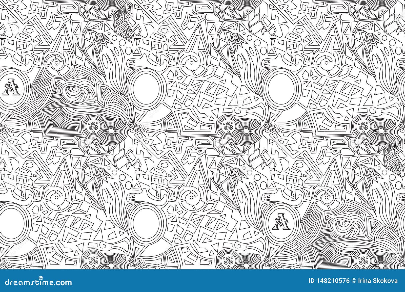 Abstract White Vector Doodle Background . Seamless Texture Stock Vector ...