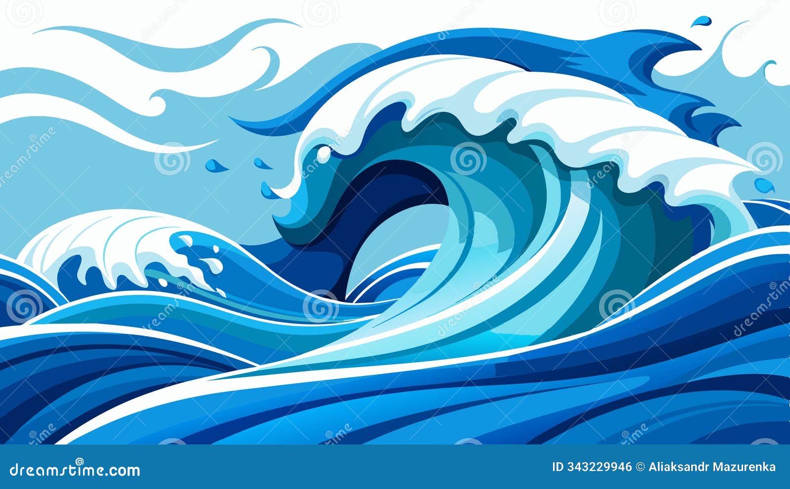 Abstract White Water Wave Pattern Background. Vector Illustration Stock ...