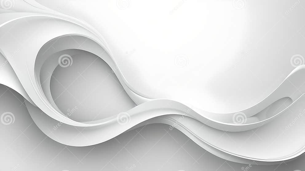 Abstract White Wave Background Design Stock Illustration - Illustration ...