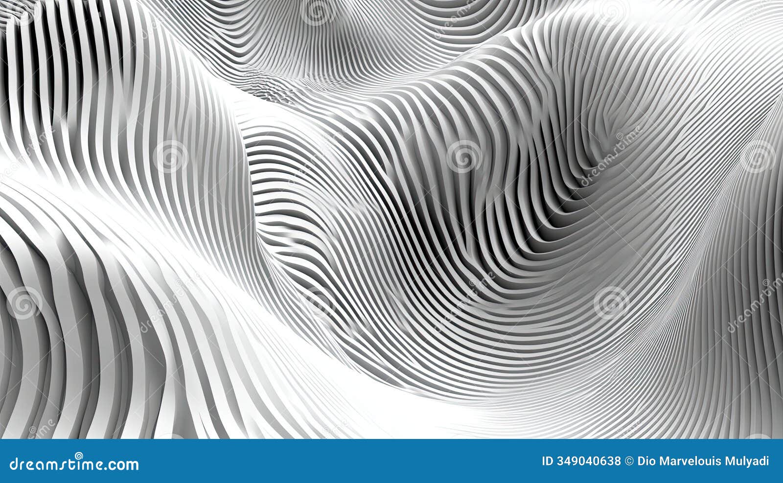 Abstract White Wave Pattern. 3D Render of Modern Architectural Design ...