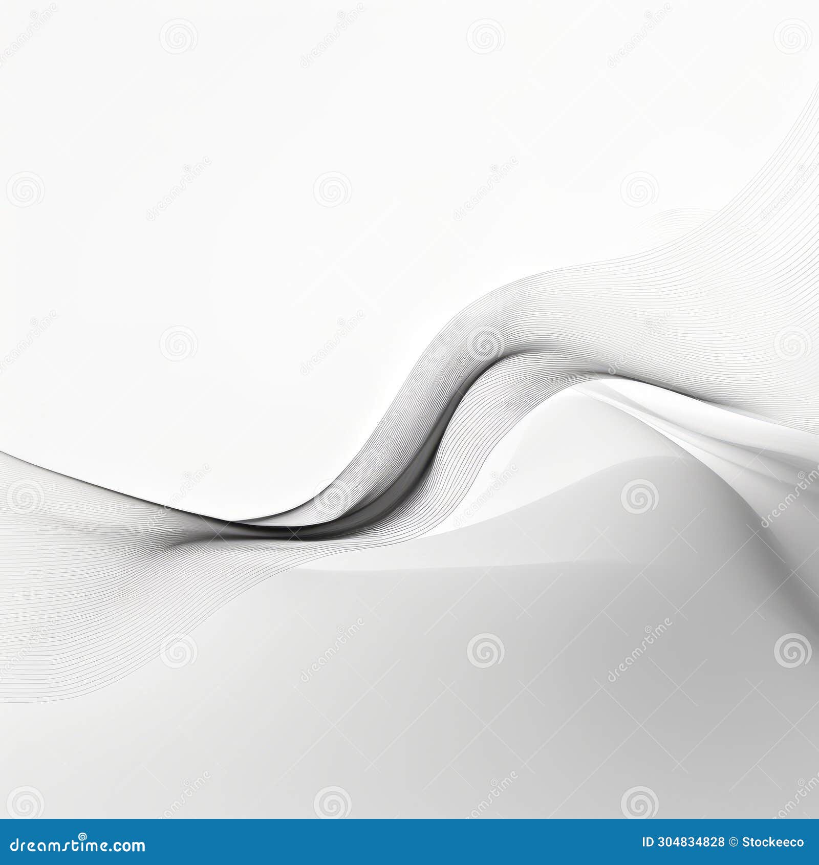 Abstract White Wave: Streamline Elegance in Futuristic Minimalism Stock ...