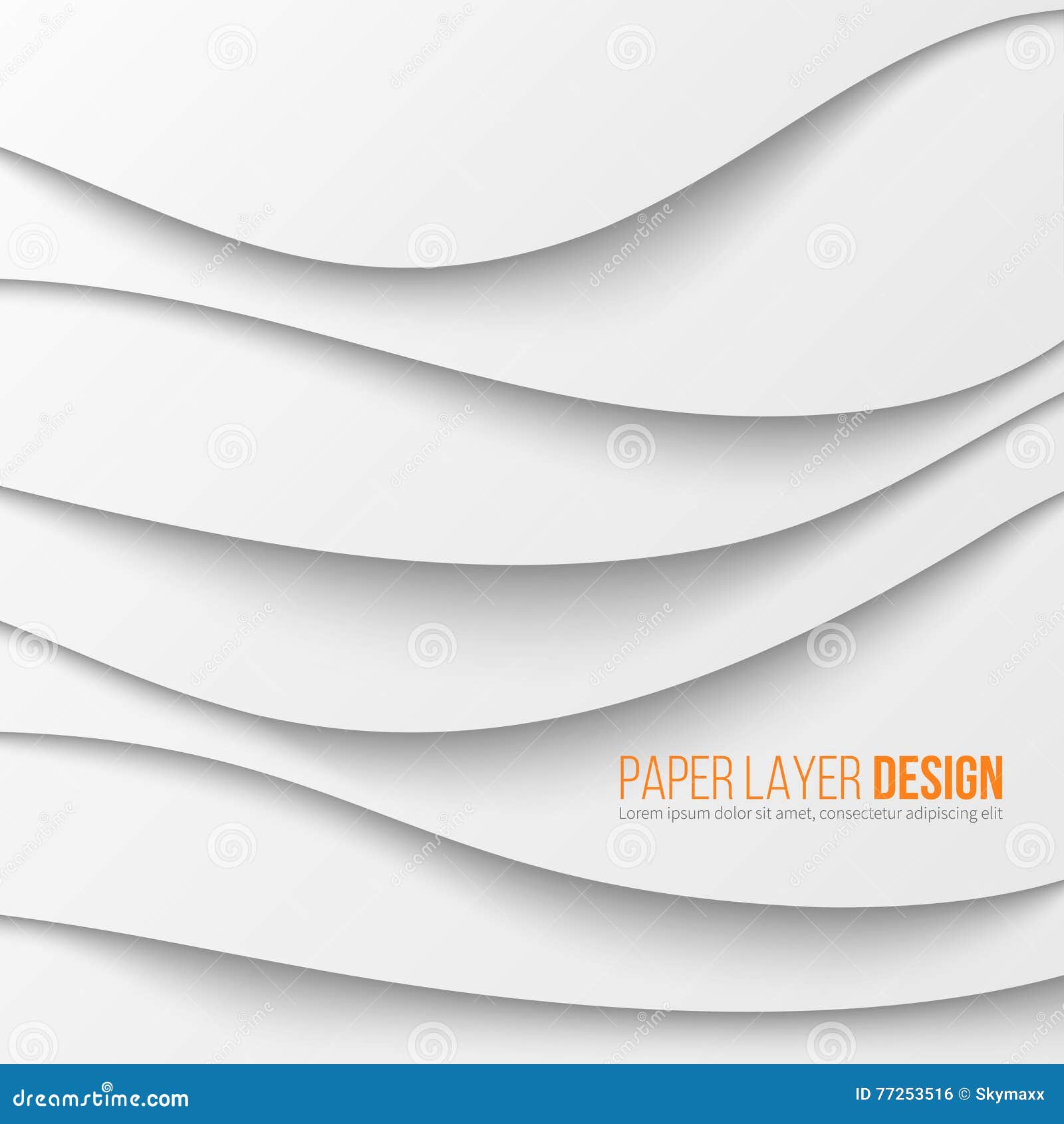 Abstract White Waved Paper Layers with Drop Shadows Stock Vector ...
