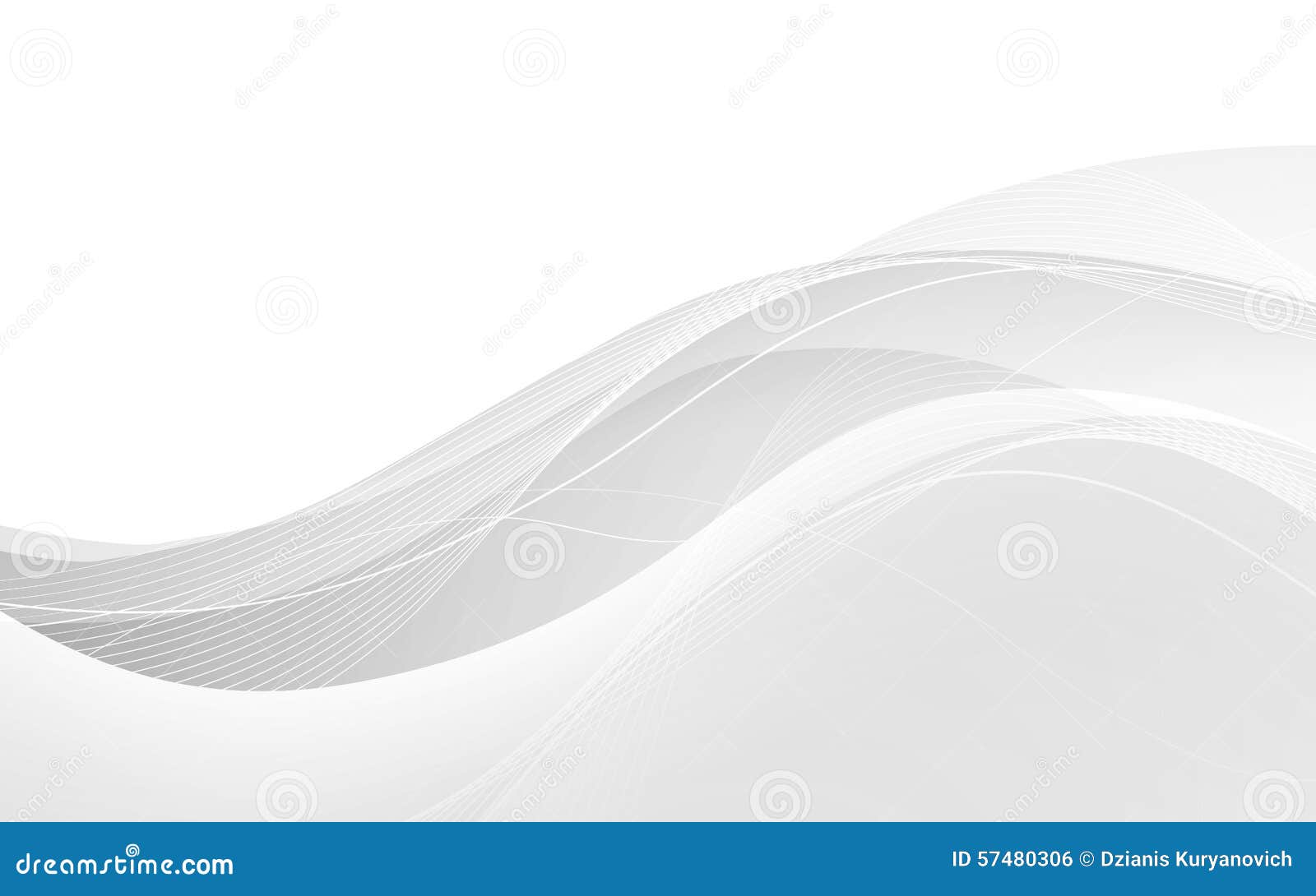 Abstract White Waves - Data Stream Concept. Vector Illustration Stock ...
