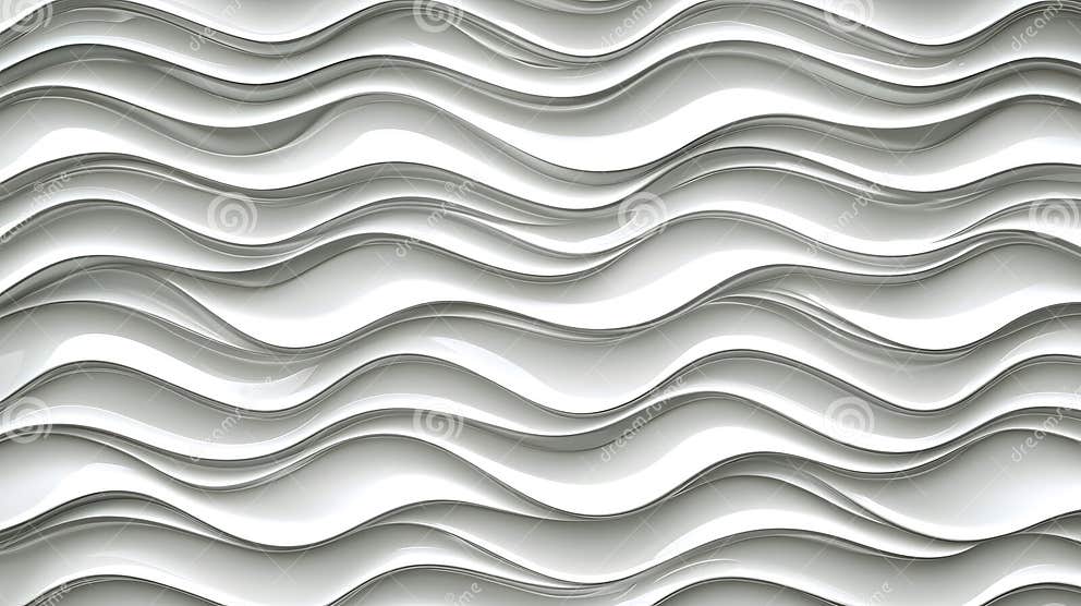 Abstract White Wavy Pattern Design Stock Illustration - Illustration of ...