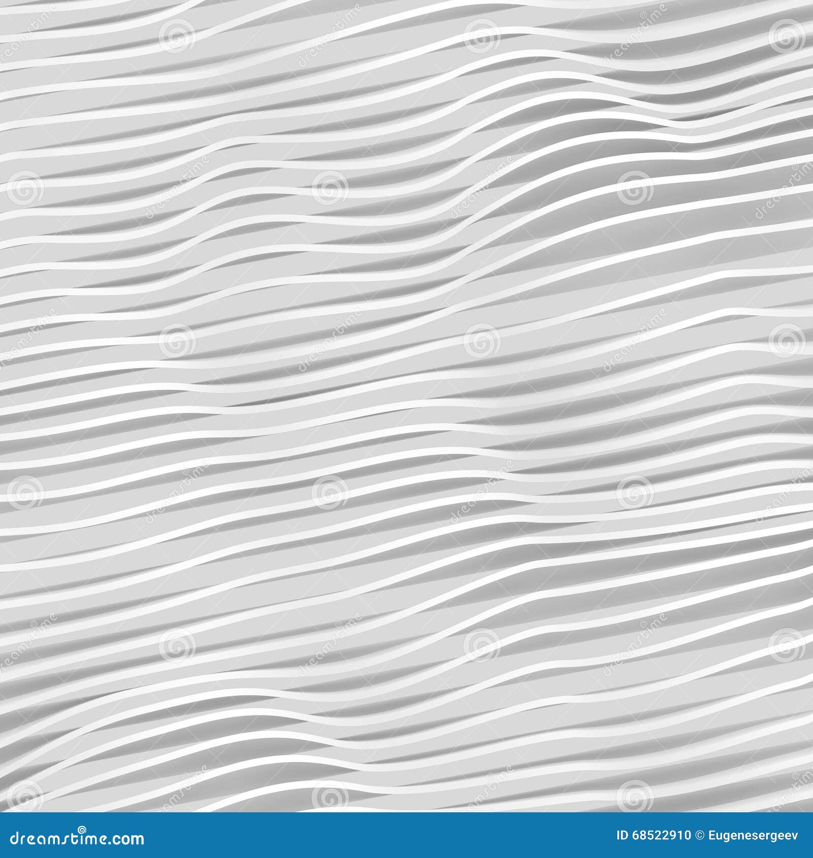 Abstract White Wavy Pattern. Square Digital 3d Stock Illustration ...