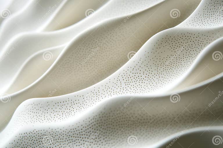 Abstract White Wavy Surface with Perforated Texture Stock Illustration ...