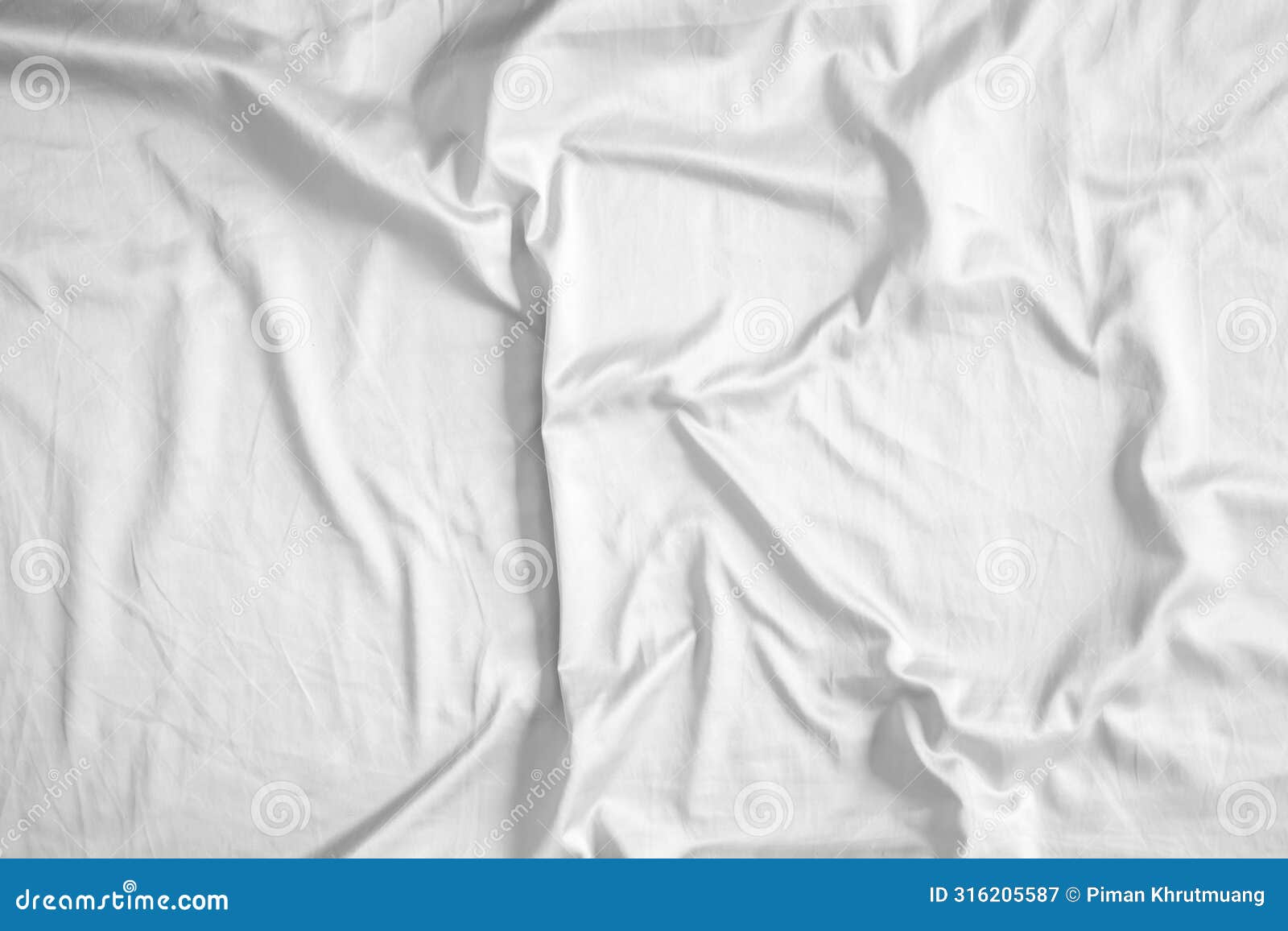 White Wrinkled Bedding Sheet Fabric Texture Background Stock ...